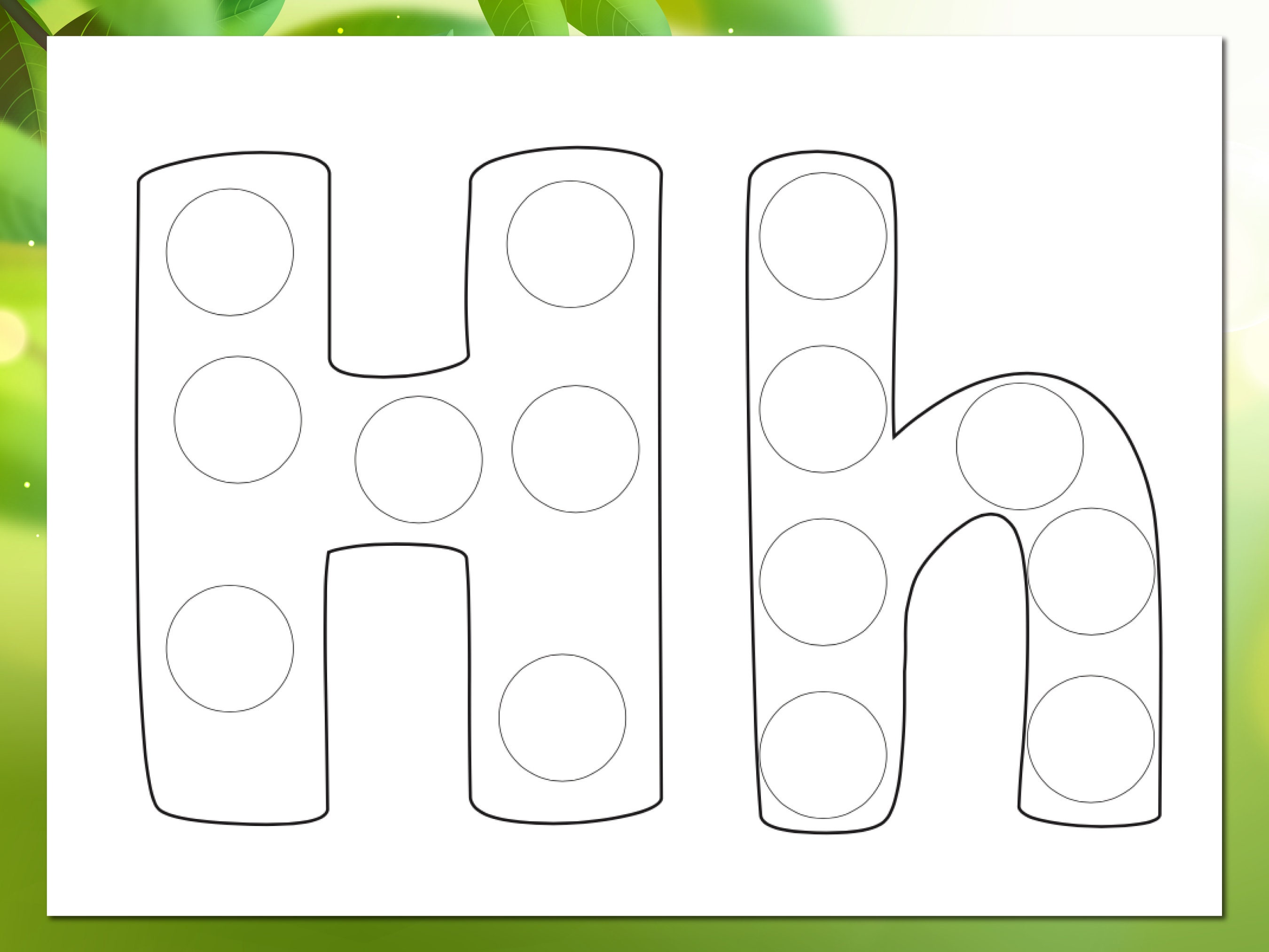 Do a Dot Alphabet, Uppercase and Lowercase Letters for Toddlers - Etsy