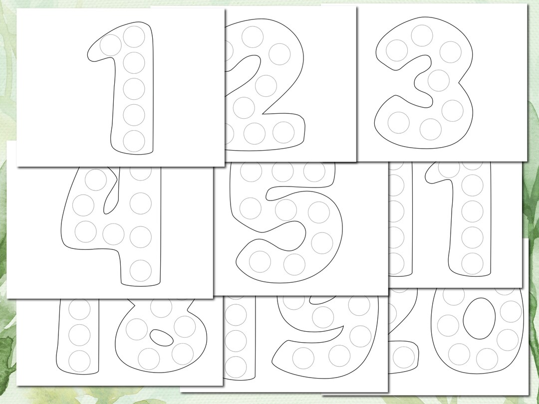 Do a Dot Numbers 1 to 20 Preschool and Kindergarten Activity - Etsy UK