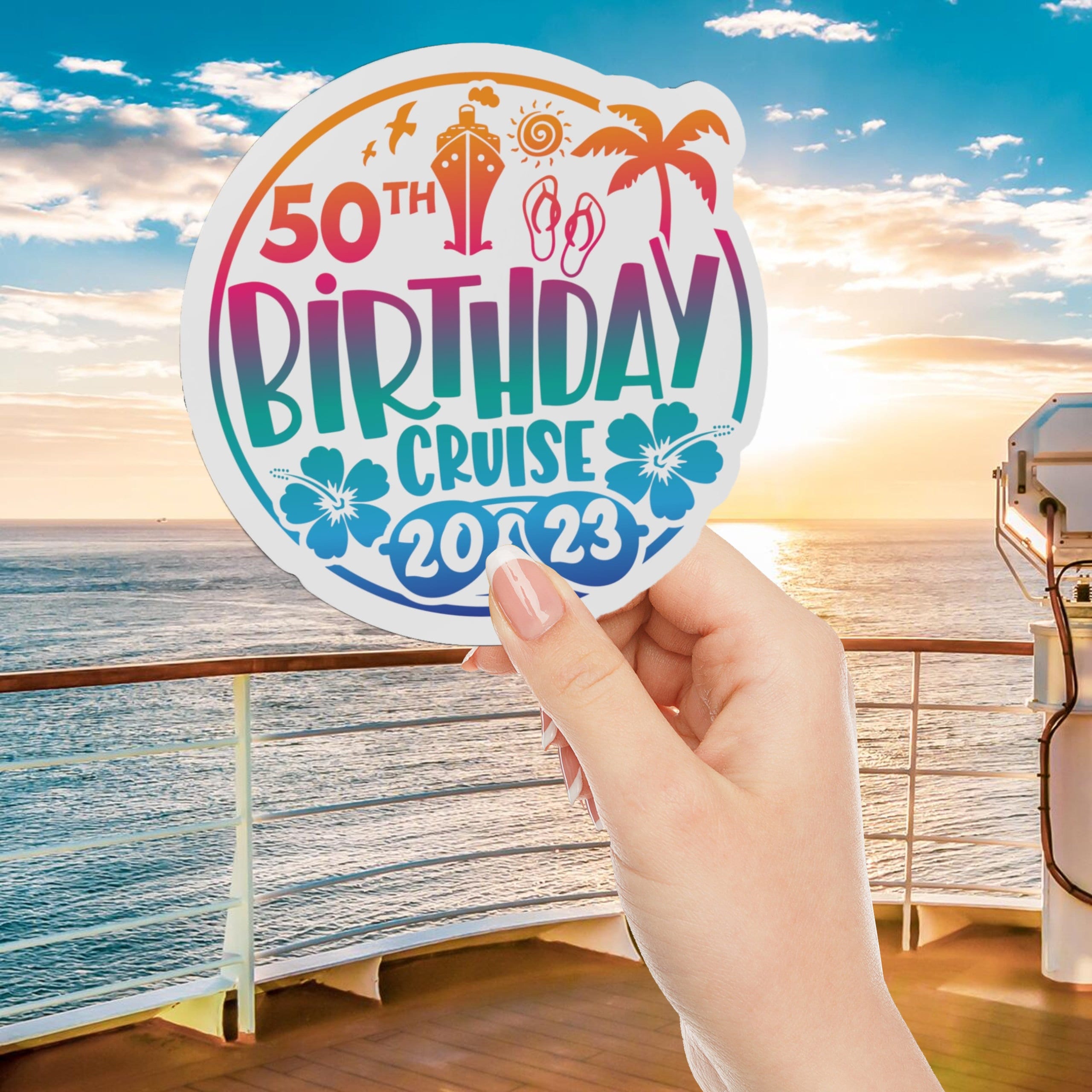 50th Birthday Cruise Door Magnet 50th Birthday Cruise Magnet Cruise ...