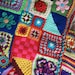 Crochet Granny Square Patchwork Blanket,granny Square Multicolor Throw ...