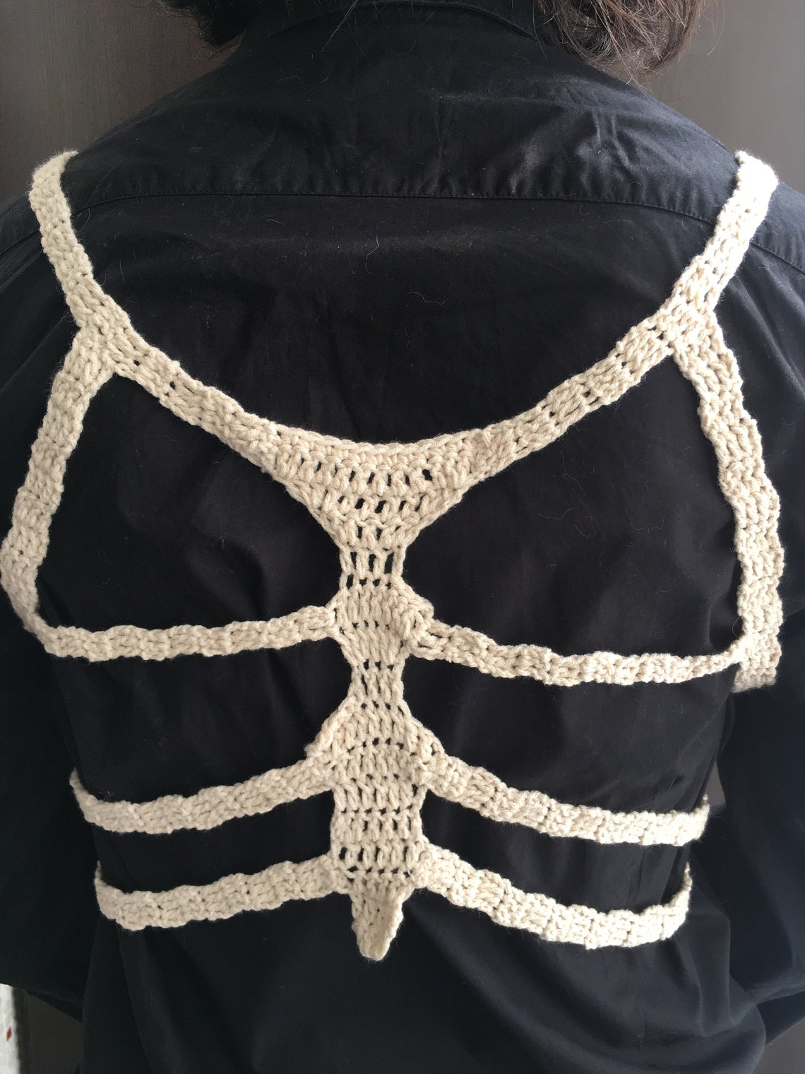 Crochet Skeleton Corset Crochet Halloween Skeleton Top - Etsy
