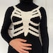 Crochet Skeleton Corset, Crochet Halloween Skeleton Top, Grunge ...