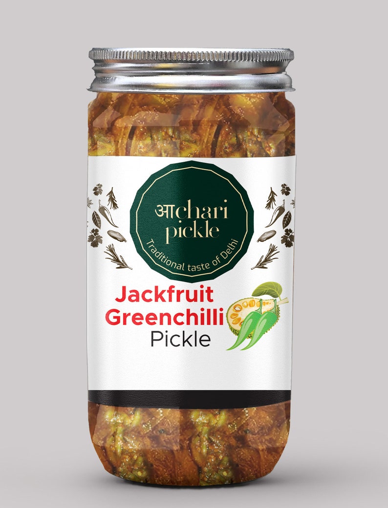 Kathal & Harimirch Achar Homemade Tasty Pickle Achar 400 Gm Jackfruit ...