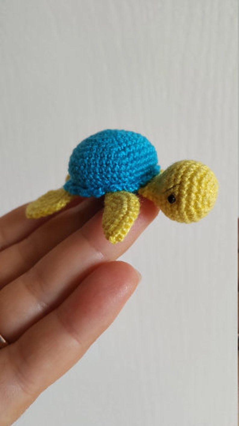 Mini Turtle Crochet Pattern Amigurumi Mini Turtle Tiny Turtle - Etsy