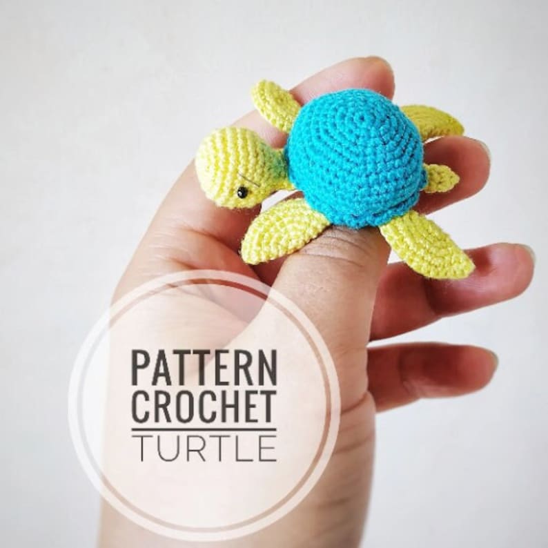 Mini Turtle Crochet Pattern Amigurumi Mini Turtle Tiny Turtle - Etsy