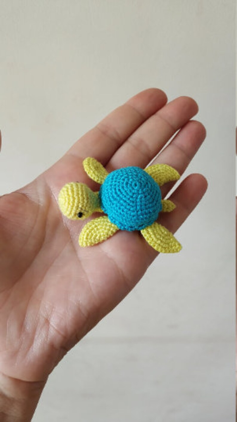 Mini Turtle Crochet Pattern Amigurumi Mini Turtle Tiny Turtle - Etsy
