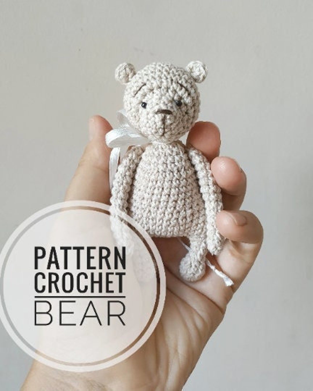 Tiny Bear Crochet Pattern Amigurumi Mini Bear Pattern Tiny Bear Crochet ...