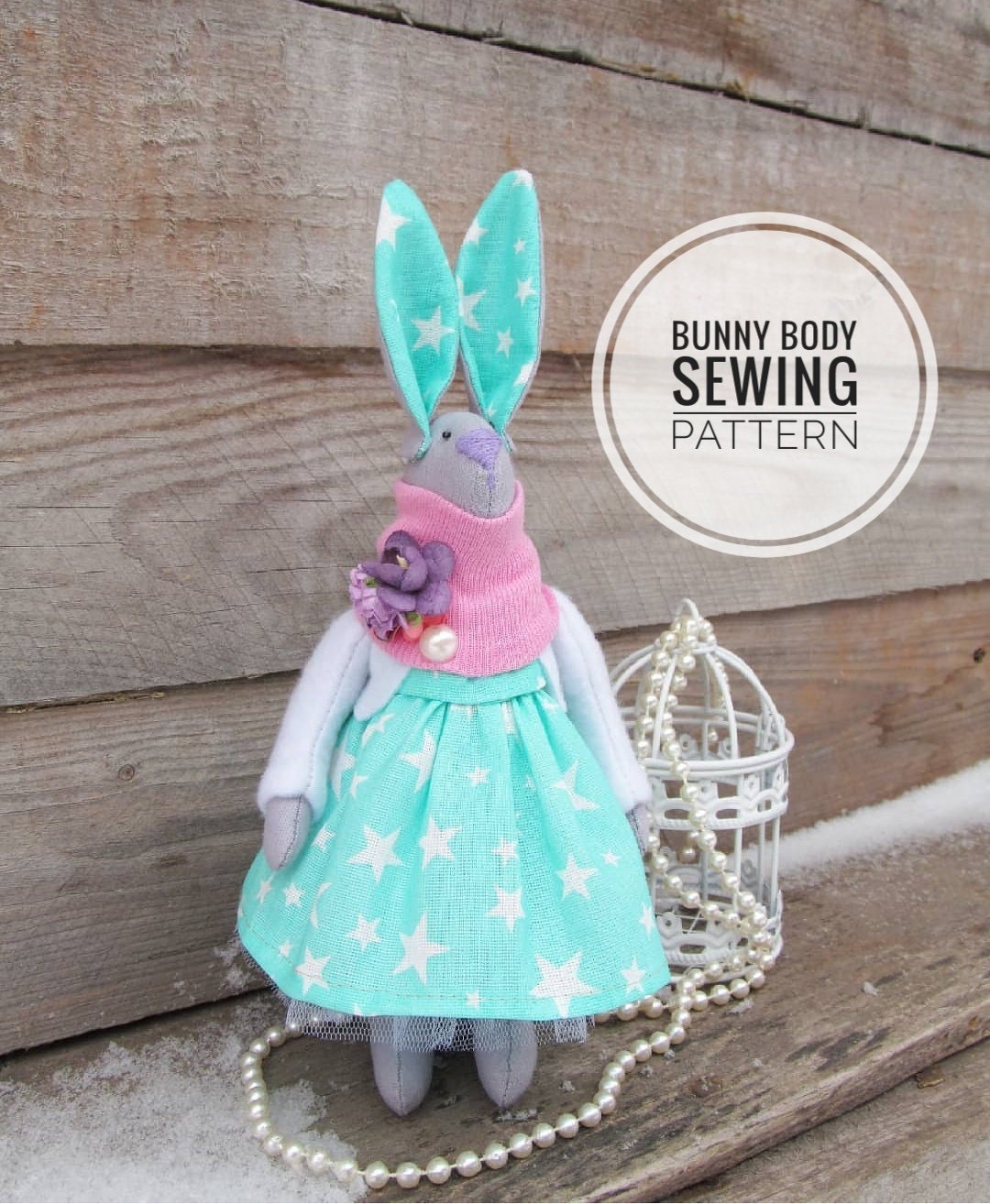 Bunny Body Sewing Pattern Cloth Bunny Toy Sewing Pattern Tilda Bunny ...