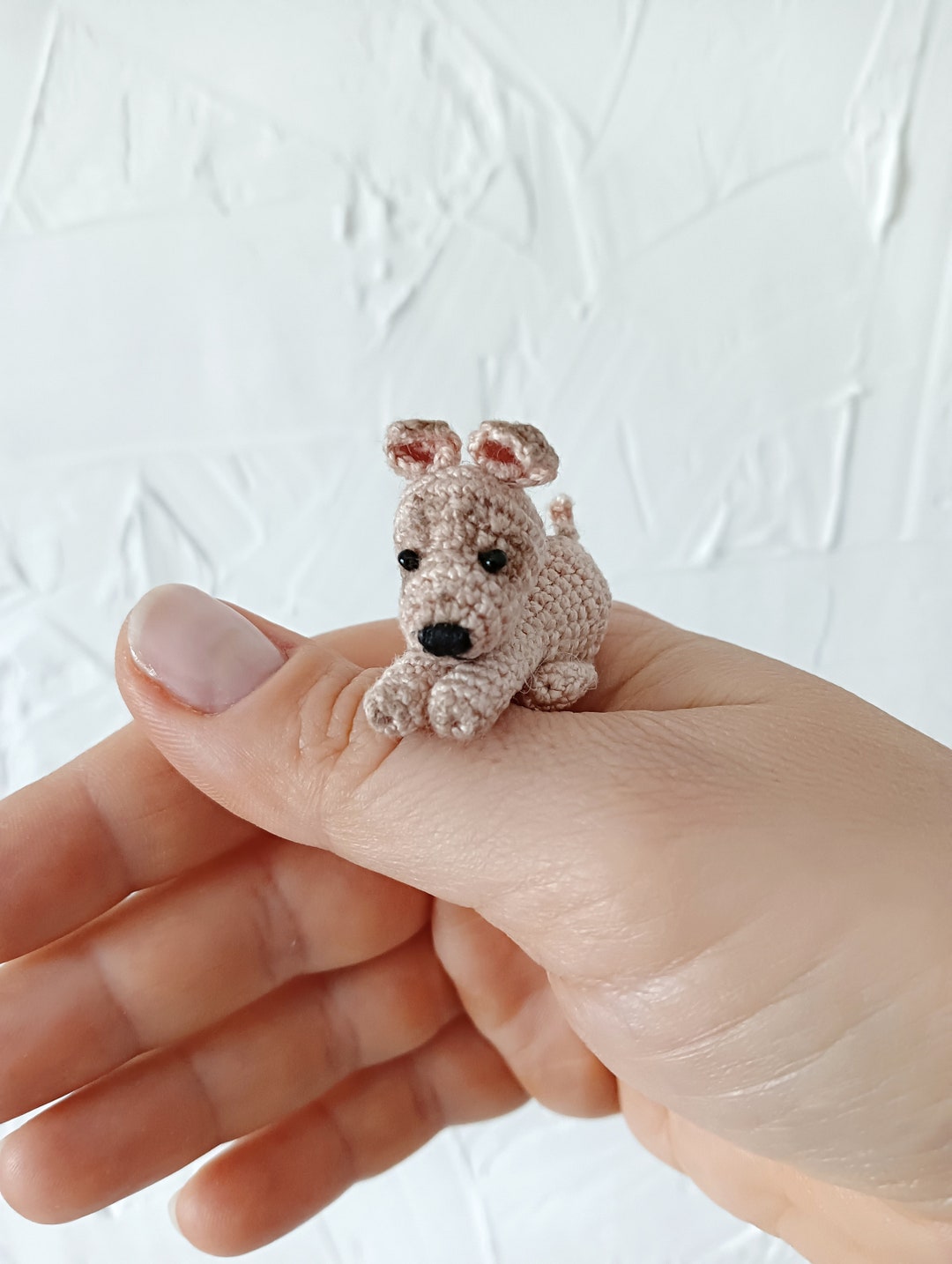 Tiny Crochet Dog Small Amigurumi Dog Micro Animals Blythe Friend Pet ...
