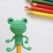 Pencil Topper Crochet Pattern Frog Amigurumi Pen Topper Pattern Mini ...