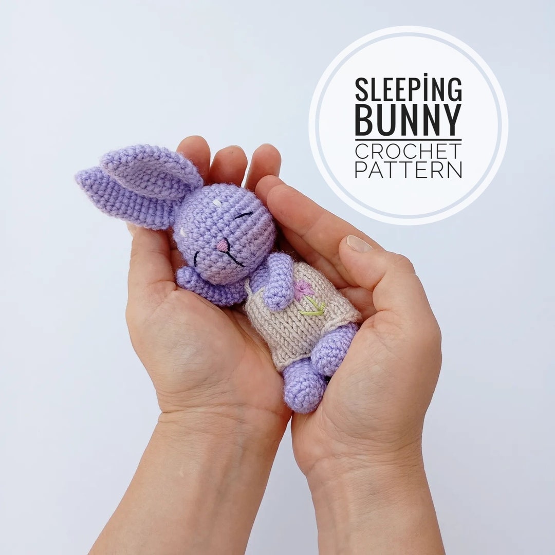 Sleeping Bunny Crochet Pattern: Tiny Amigurumi Rabbit (PDF Pattern) - Etsy