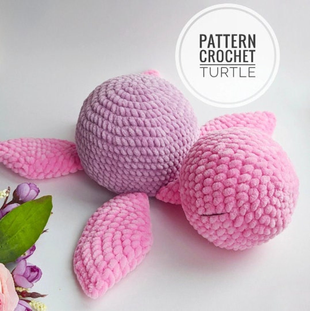 Big Turtle Crochet Pattern Big Sea Amigurumi Plush Sea Turtle Amigurumi ...