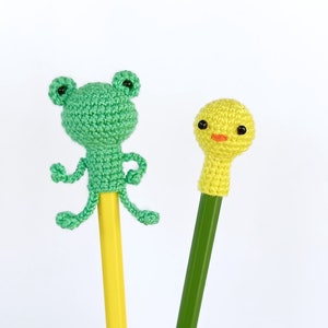 Pencil Topper Crochet Pattern Frog Amigurumi Pen Topper Pattern Mini ...