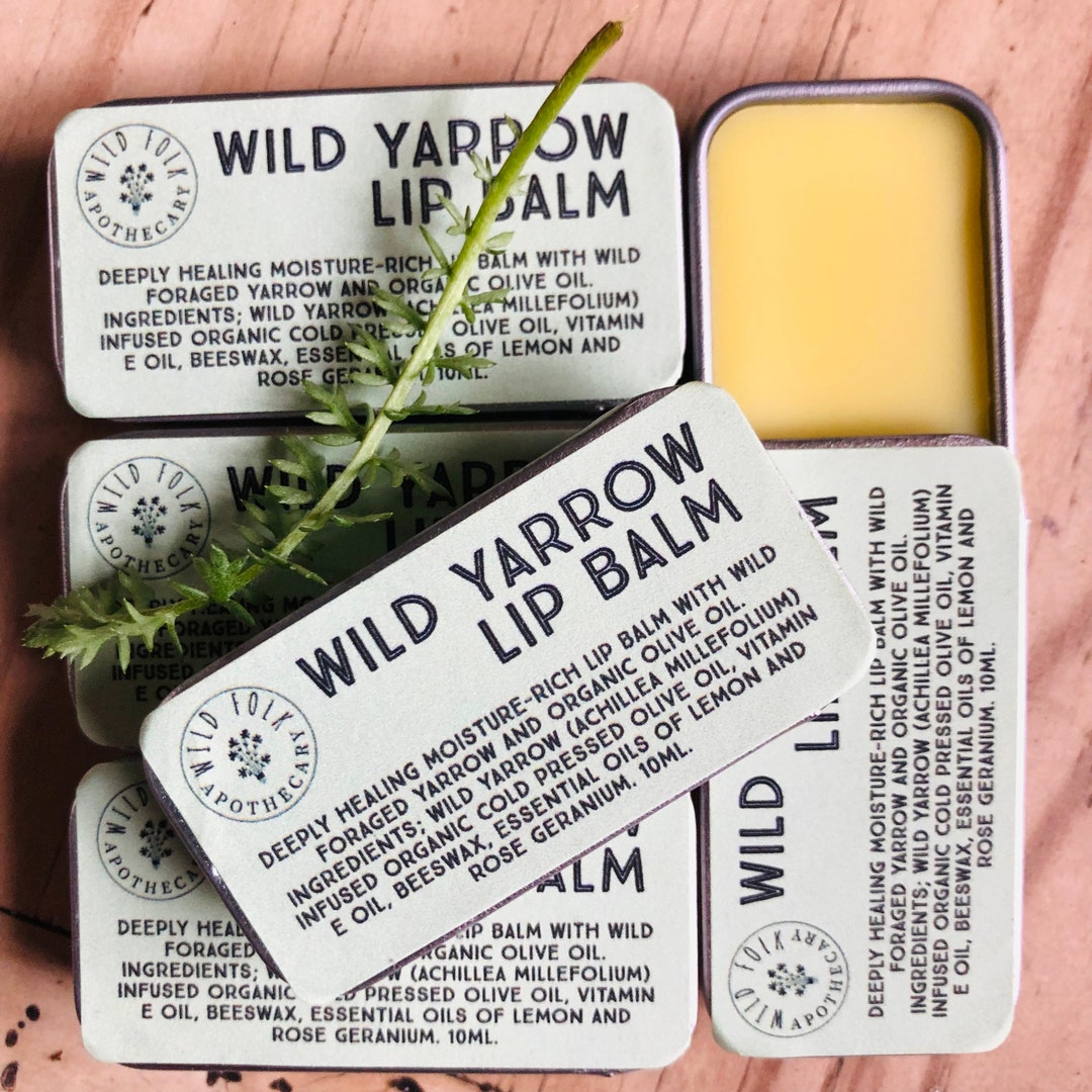 Wild Yarrow Organic Wildcrafted Lip Balm - Etsy