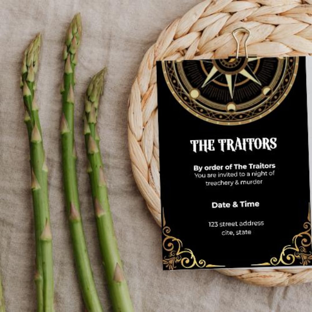 Traitors Party Invitation, Murder Mystery Dinner Invite (digital ...