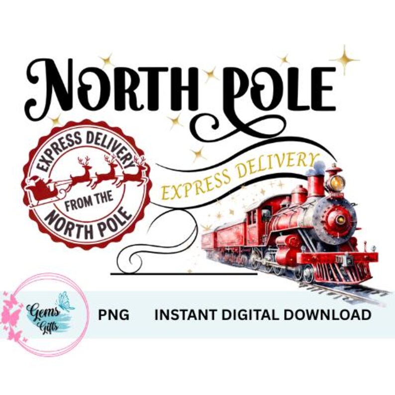 Christmas Train Bundle Set - PNG - Instant Download - Pink - Blue - Red ...