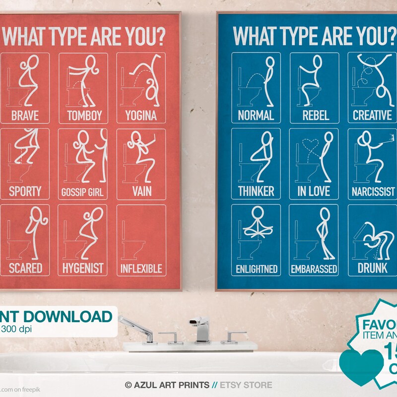 Toilet Poster - Etsy