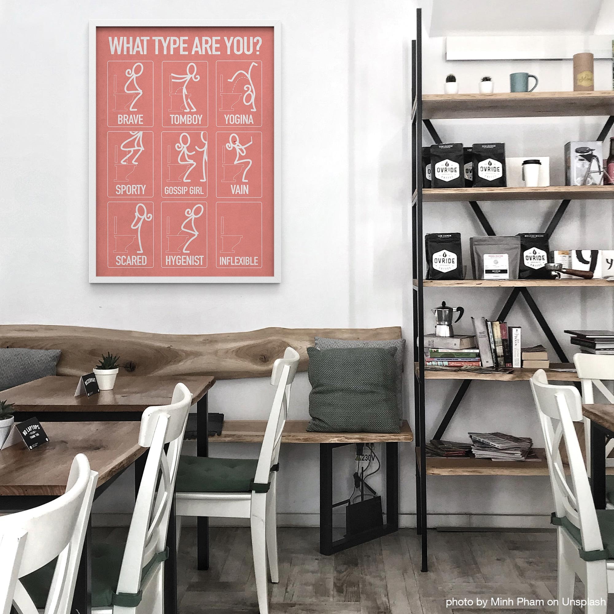 Set of 2 Funny Toilet Poster. Male Female Infographic Printable Gift ...