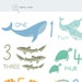 Ocean Animals Alphabet and Numbers Print Set Nursery Wall Art Kid's ...