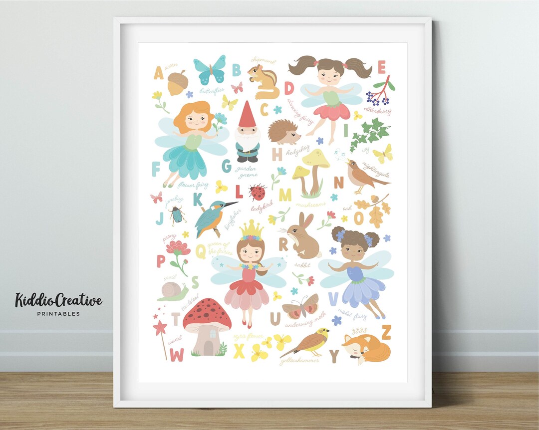 Fairy Alphabet Print; Digital Download; Fairy Printable; Fairies ...