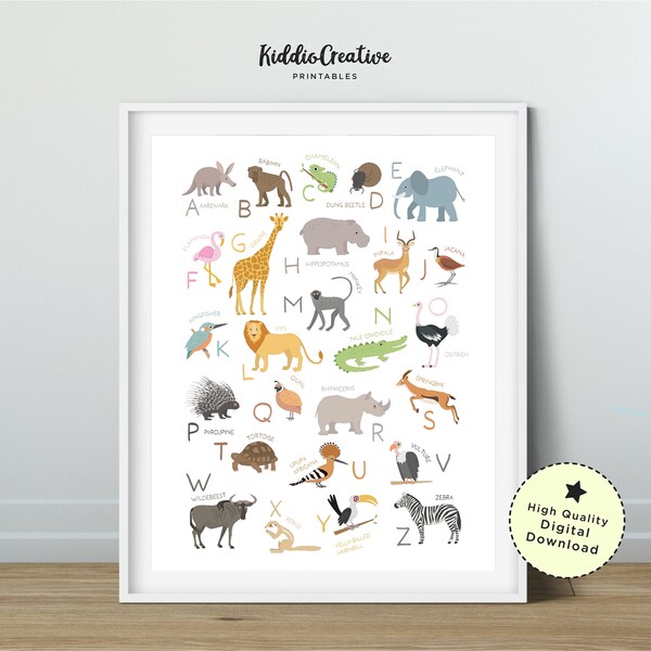 Animal Alphabet - Etsy