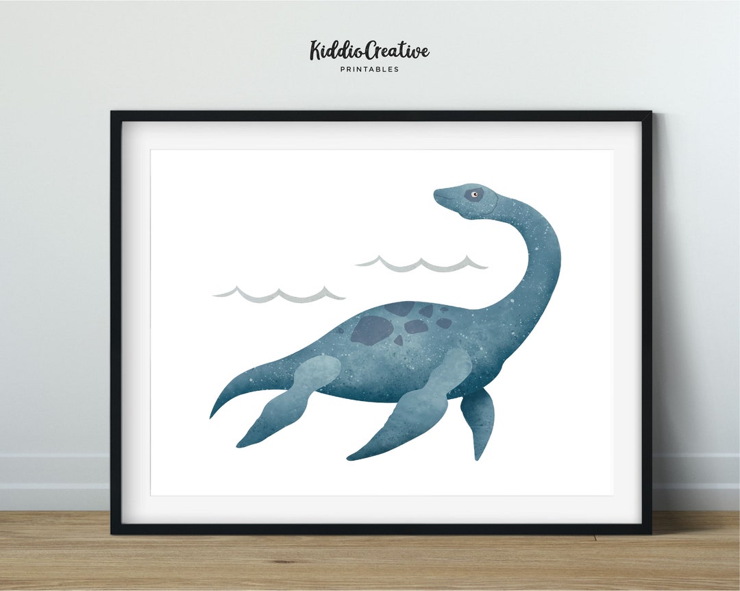 Dinosaur Printable Wall Art; Plesiosaurus; Prints for Toddlers; Nursery ...