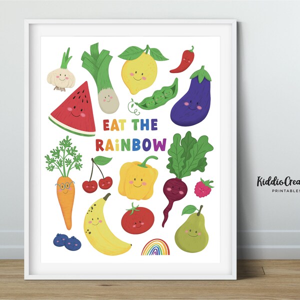 Eat the Rainbow Print - Etsy
