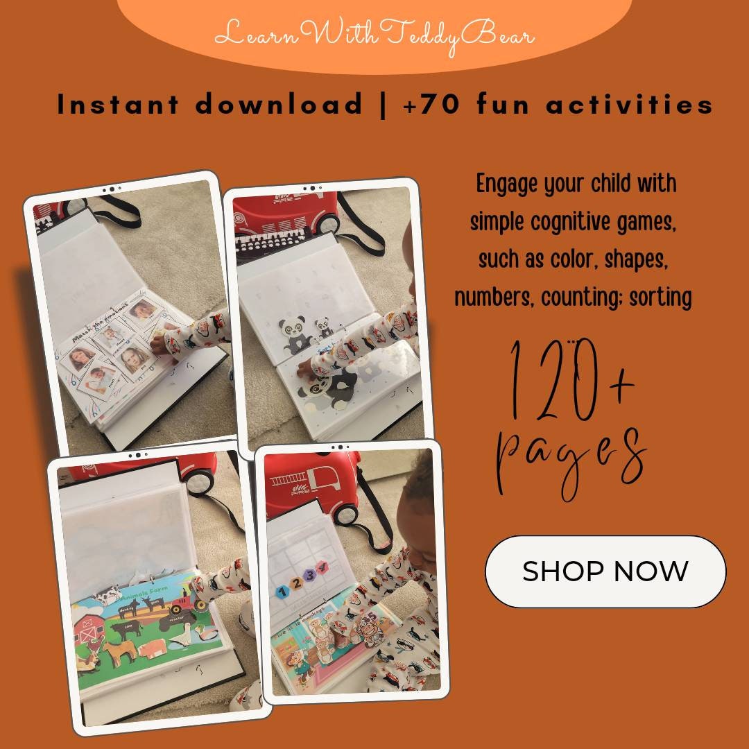 Preschool Learning Binder, Busy Book Printable, Pre K Learning ...