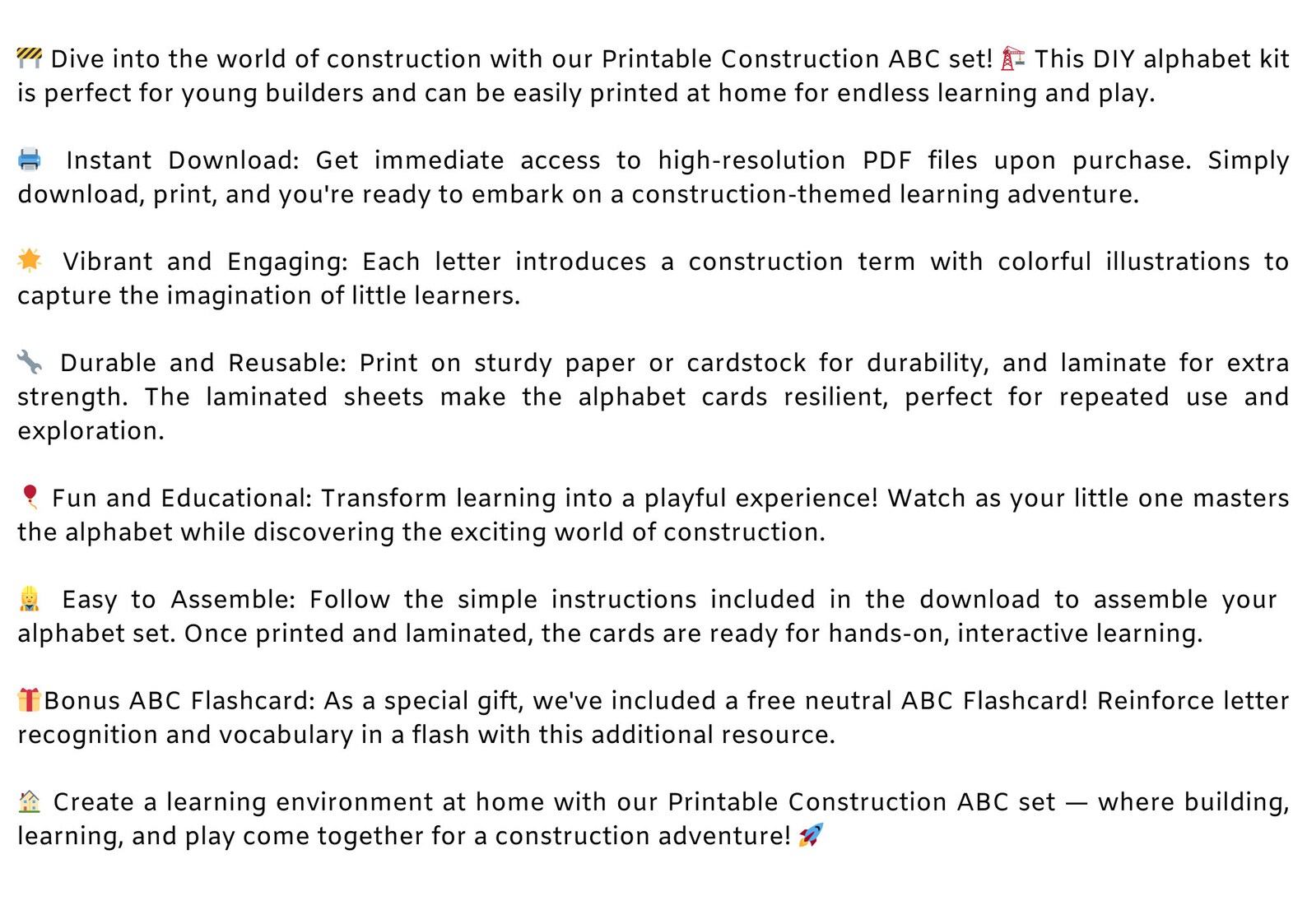Abcs Construction Site PDF Download With a Matching Picture Game ...