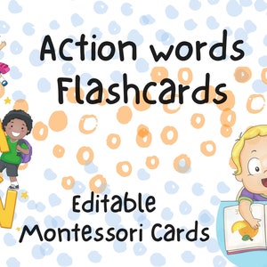 Montessori Flashcards, Printable - First Word Flashcards, Educational ...