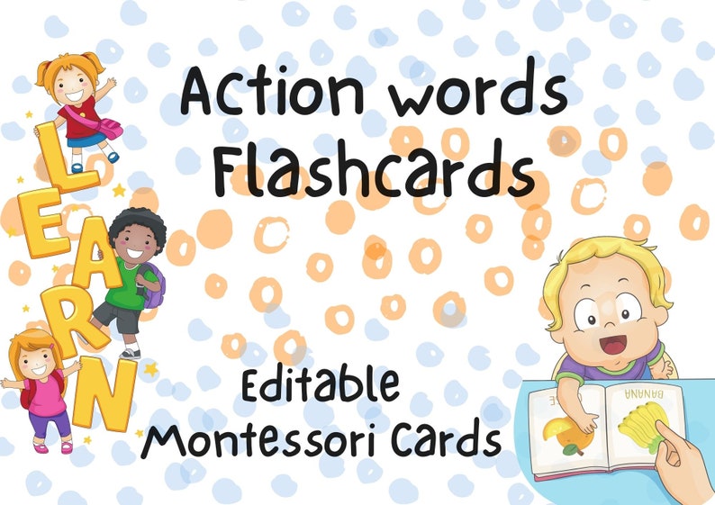 Montessori Flashcards, Printable - First Word Flashcards, Educational ...