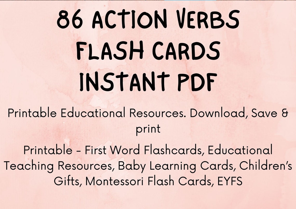 Montessori Flashcards, Printable - First Word Flashcards, Educational ...