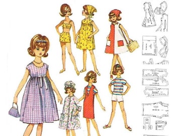 PDF Vintage Barbie Sewing Pattern Wardrobe Clothes for Dolls - Etsy