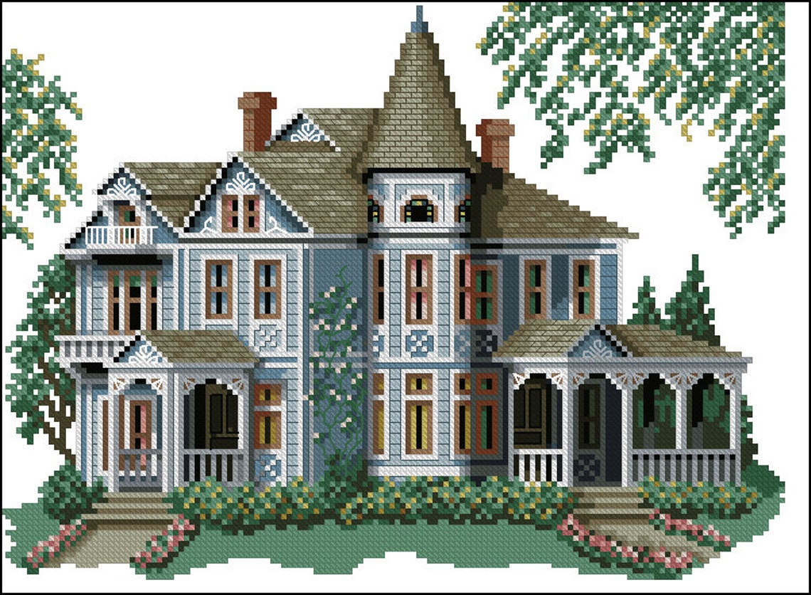 House 068 / Cross Stitch PDF Pattern / Digital Cross Stitch - Etsy