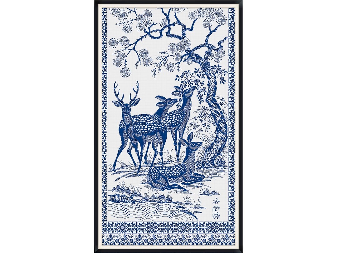 Cross Stitch Counted Pdf / Vintage Pattern / Monochrome 015 / Digital ...