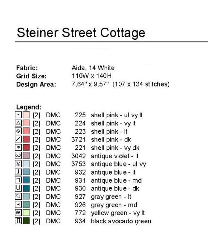 House 032 / Cross Stitch PDF Pattern / Digital Cross Stitch - Etsy