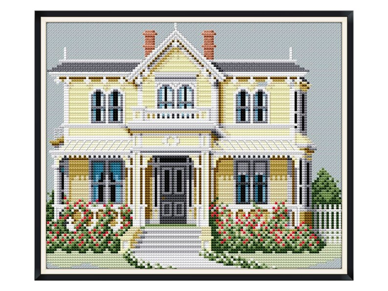 Cross Stitch Counted Pdf / Vintage Pattern / House 052 / - Etsy