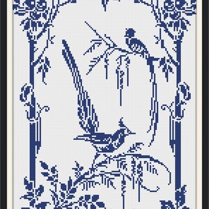 Cross Stitch Counted Pdf / Vintage Pattern / Monochrome 006 / Digital ...