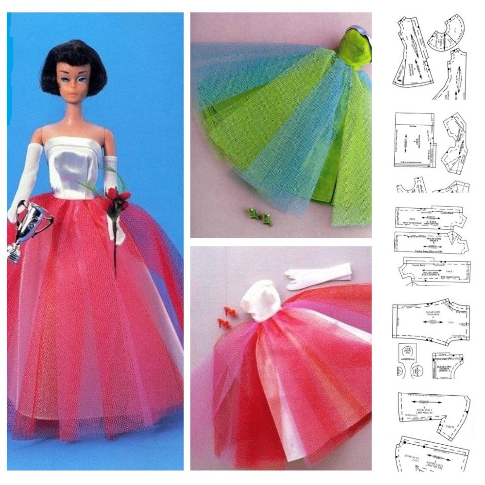 PDF Vintage Barbie Sewing Pattern Wardrobe Clothes for Dolls - Etsy