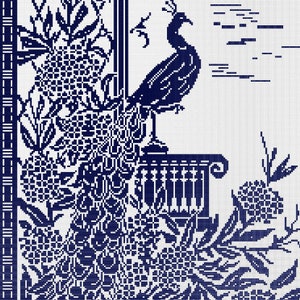 Cross Stitch Counted Pdf / Vintage Pattern / Monochrome 001 / Digital ...