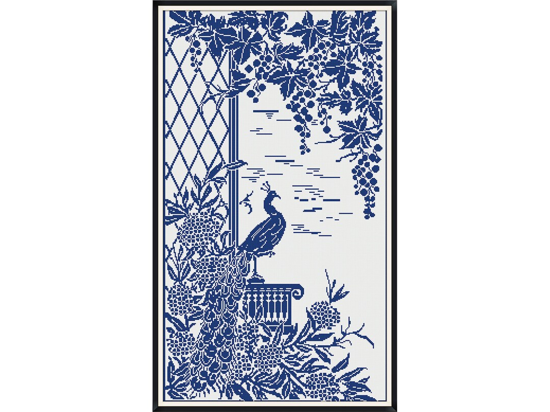 Cross Stitch Counted Pdf / Vintage Pattern / Monochrome 001 / Digital ...