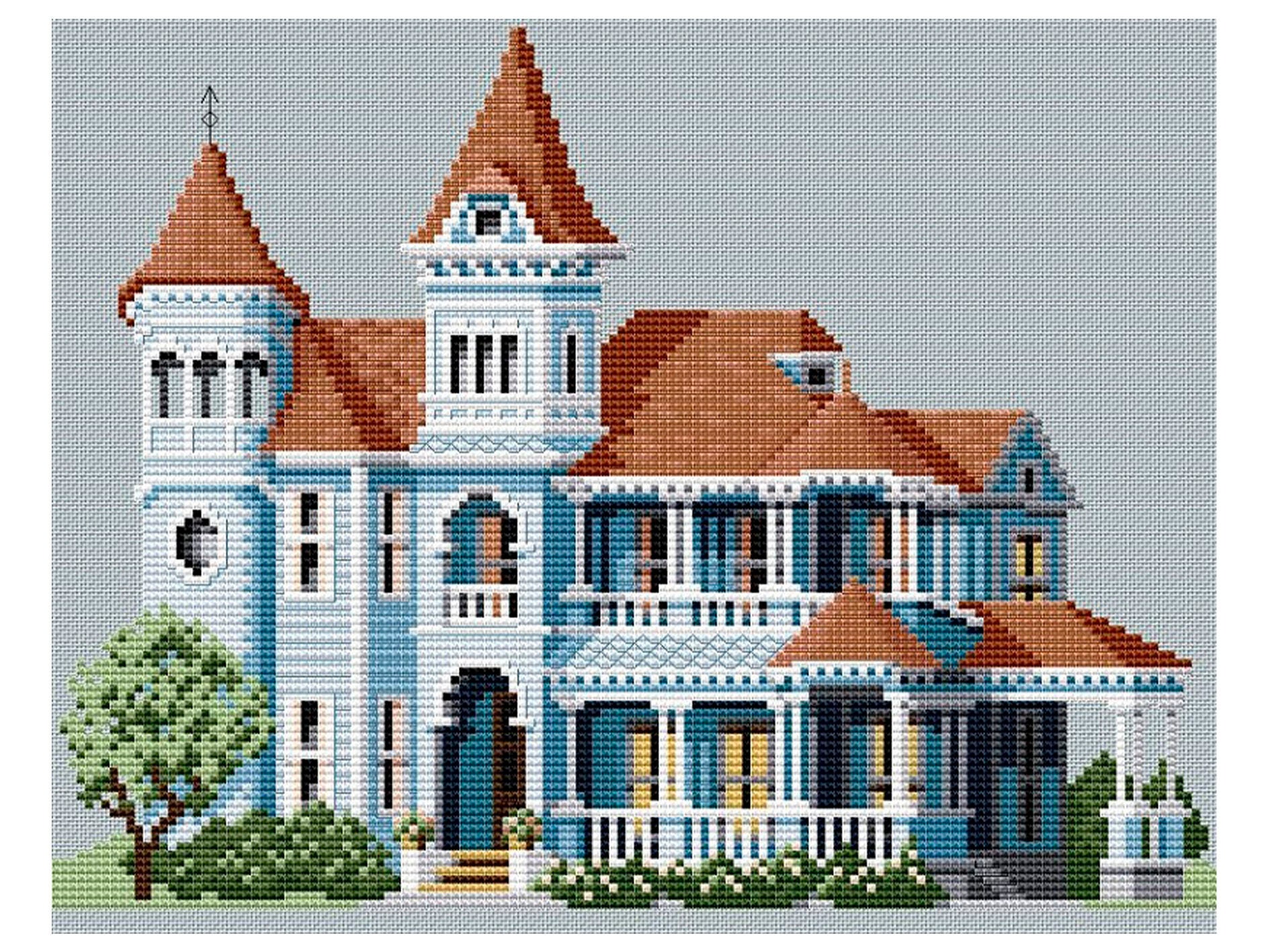 House 042 / Cross Stitch PDF Pattern / Digital Cross Stitch - Etsy