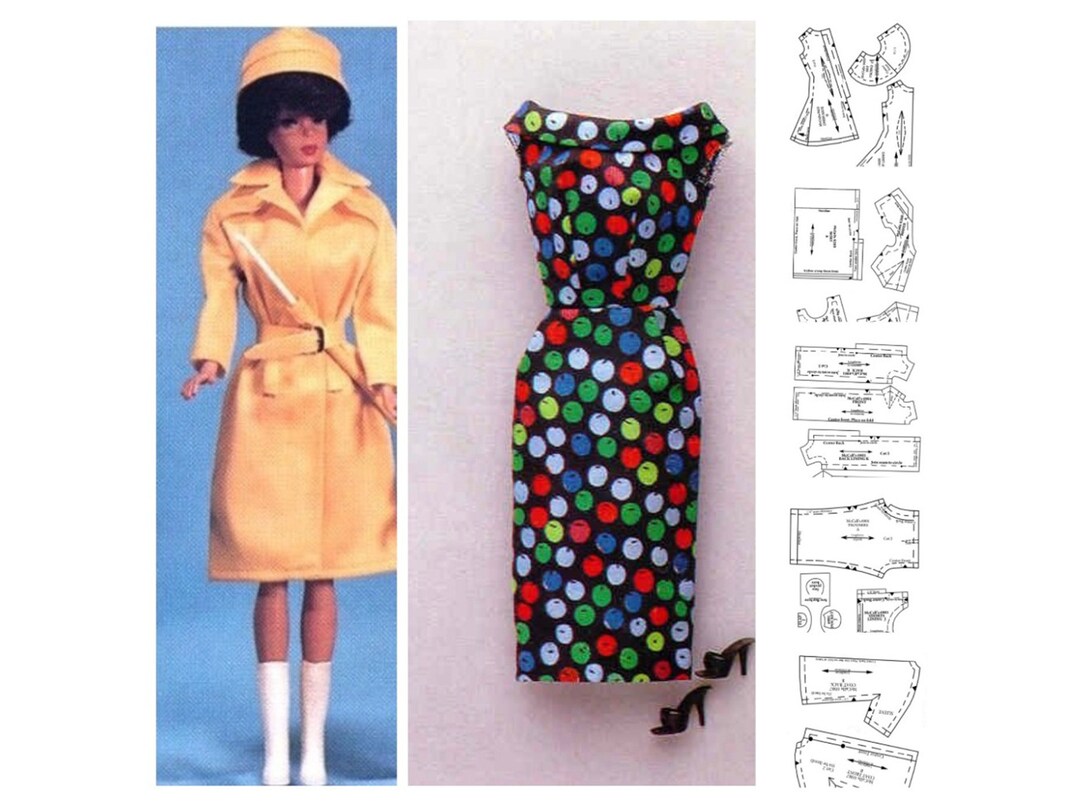 PDF Vintage Barbie Sewing Pattern Wardrobe Clothes for Dolls 11-1/2 ...