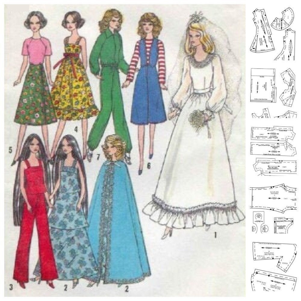 PDF Vintage Barbie Sewing Pattern Wardrobe Clothes for Dolls - Etsy