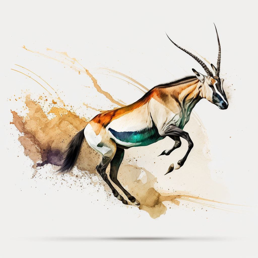 Arabian Oryx Drawing