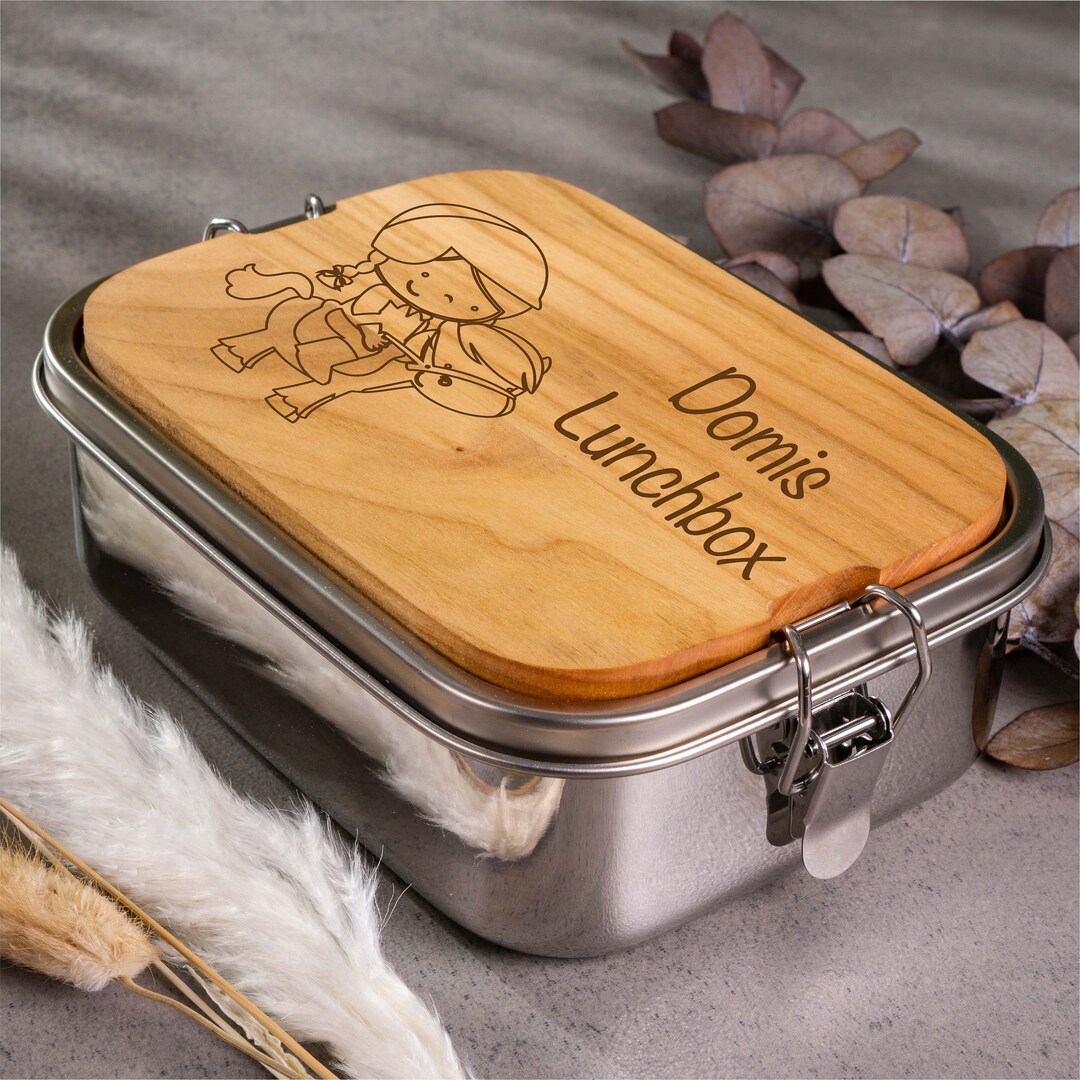Lunch Box Personalized Horse Motif Leak-proof lunch Box Stainless Steel ...