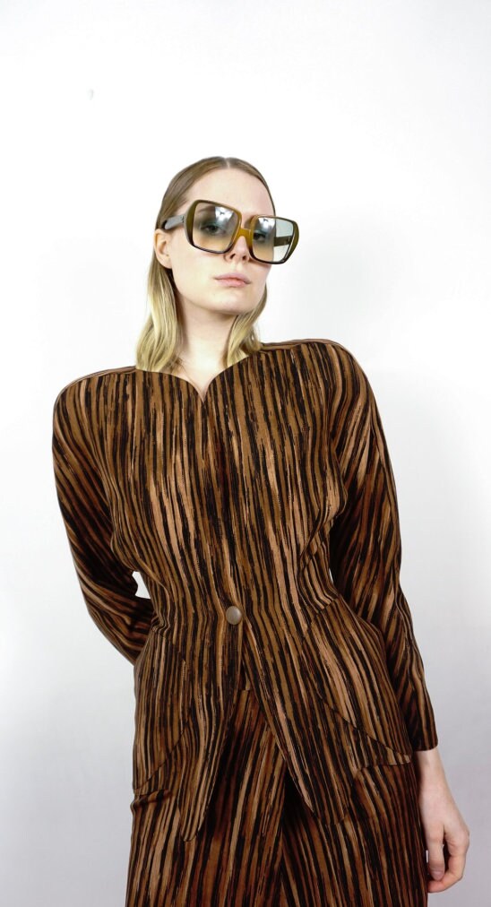 1980s Thierry Mugler Animal Print 2-piece Skirt Suit Size Medium - Etsy