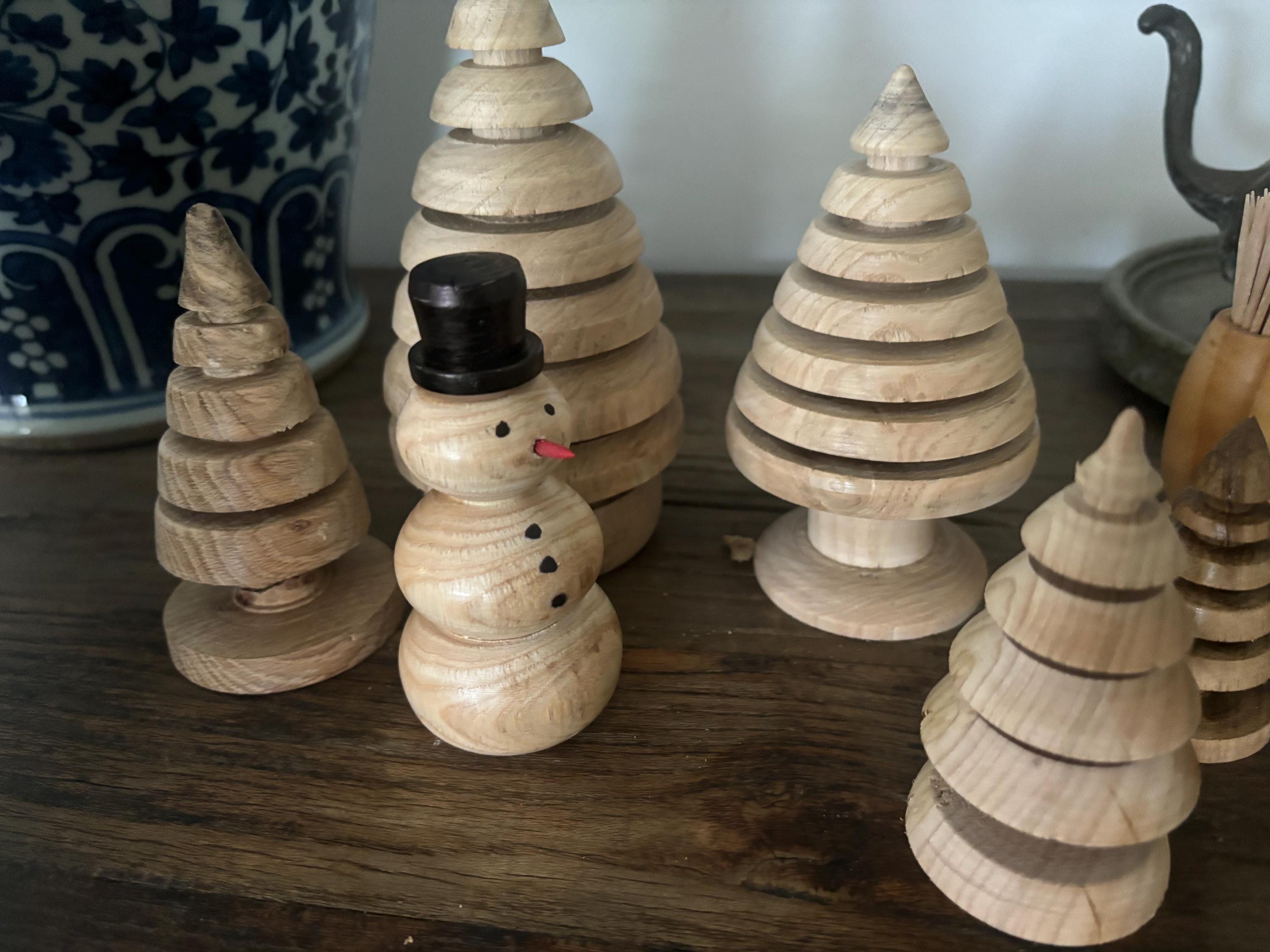 Christmas Trees, Hand Turned From Chestnut Wood - Etsy