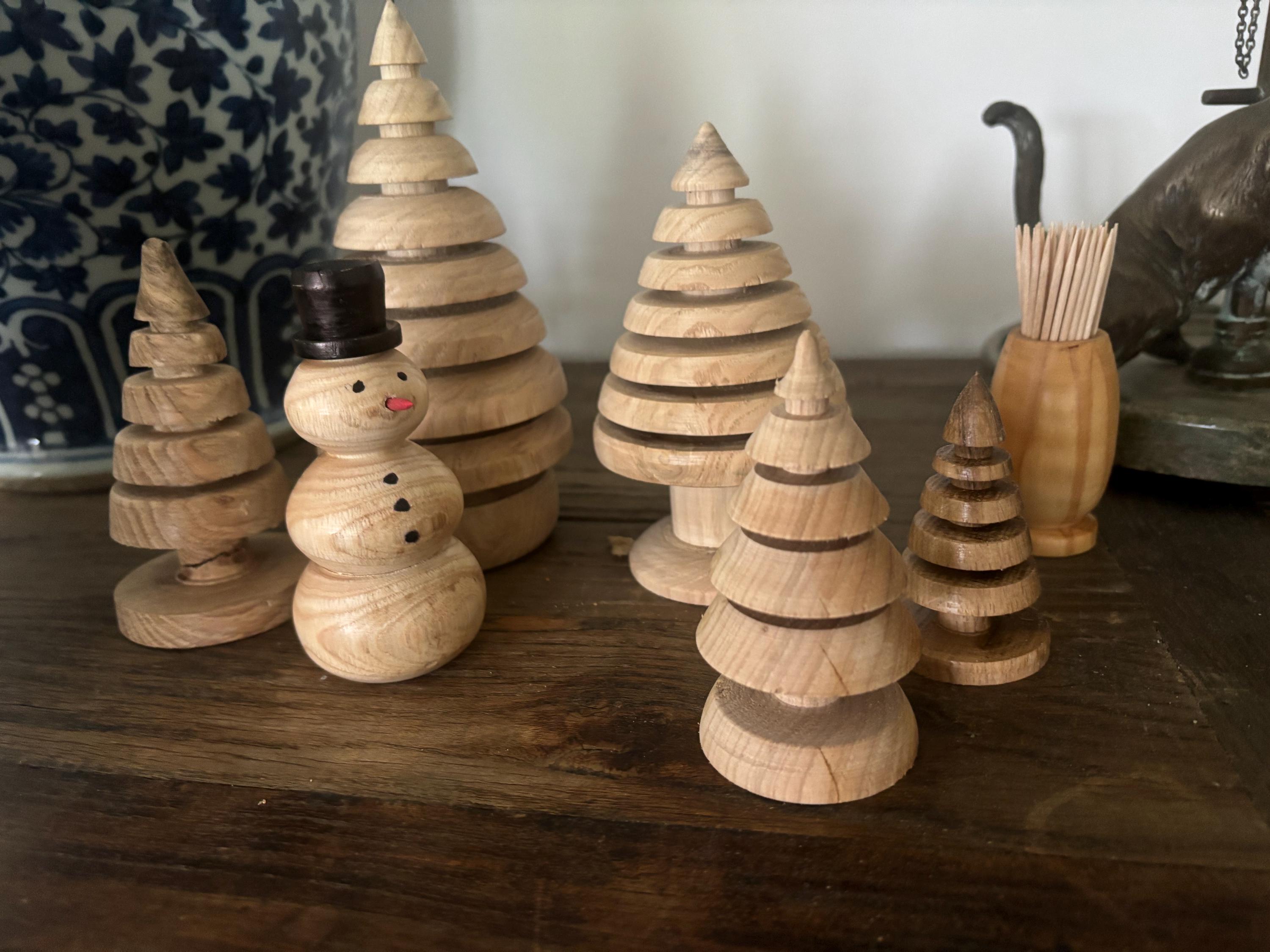 Christmas Trees, Hand Turned From Chestnut Wood - Etsy