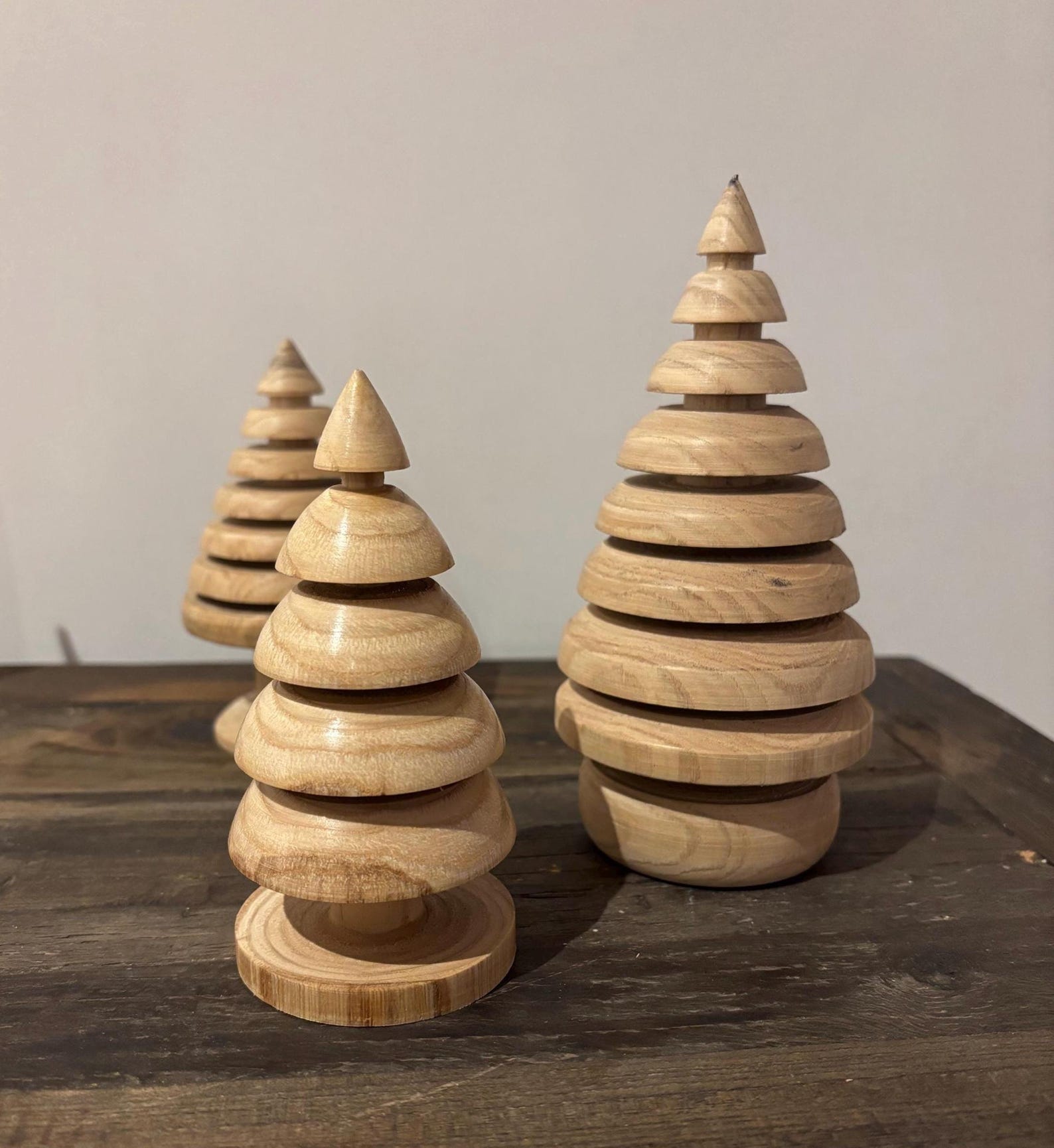 Christmas Trees, Hand Turned From Chestnut Wood - Etsy